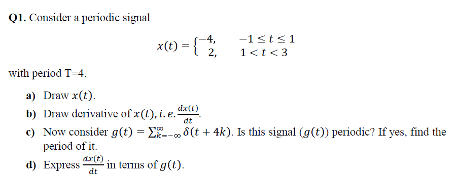 Q1. ﻿Consider a periodic | Chegg.com