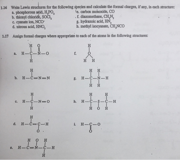 Solved Write Lewis structures for the following species and | Chegg.com