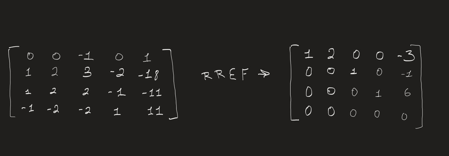 Solved given matrix B and it's RREF, please calculate the | Chegg.com