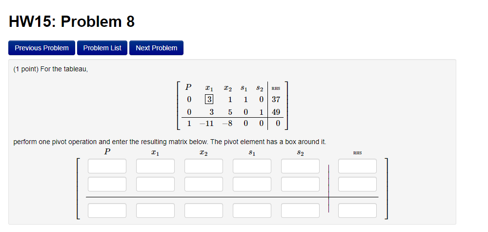 Solved Hw15 Problem 1 Previous Problem Problem List Next 