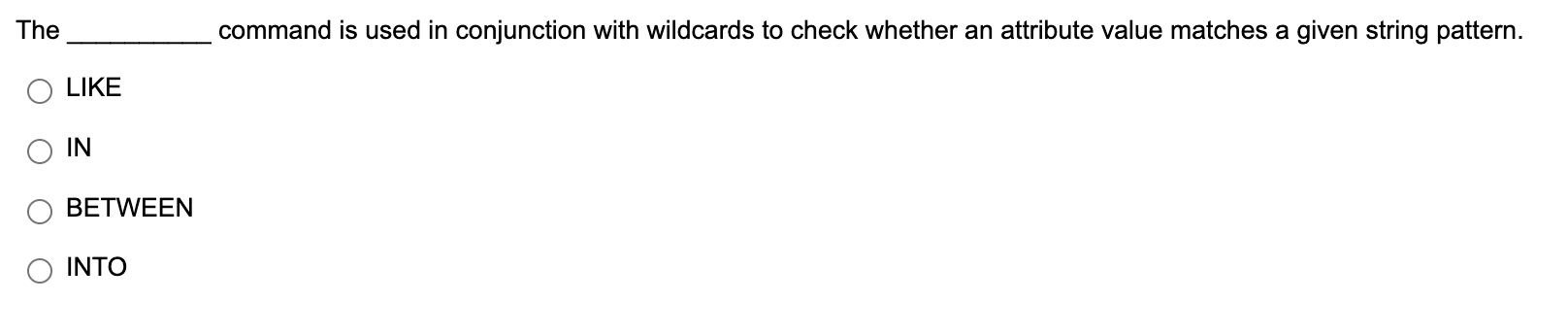 Solved The command is used in conjunction with wildcards to | Chegg.com