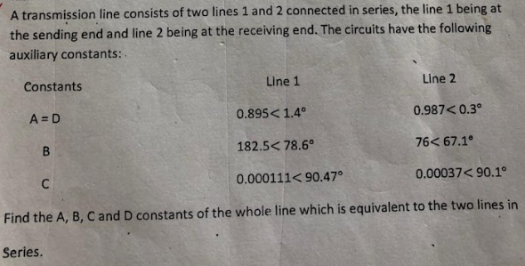 Solved A transmission line consists of two lines 1 and 2 | Chegg.com