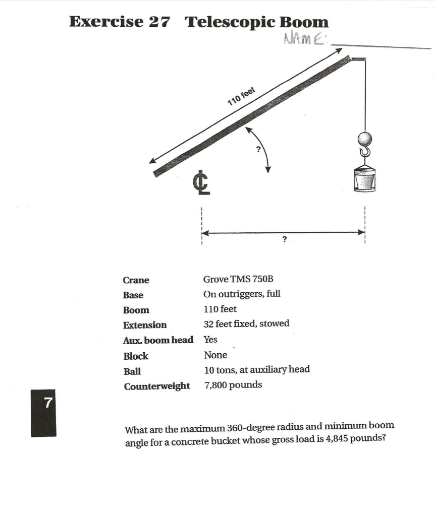 Exercise 27 Telescopic Boom What are the maximum 360 | Chegg.com