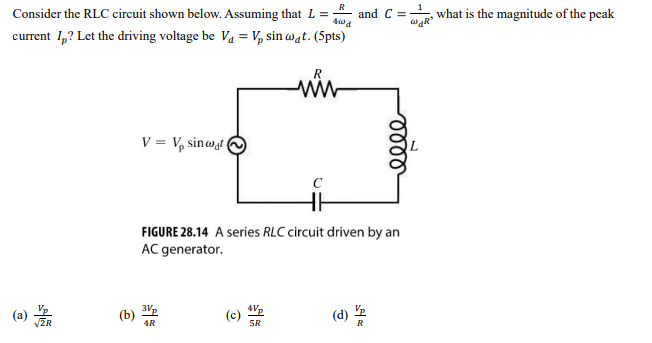 Solved Consider the RLC circuit shown below. Assuming that L | Chegg.com