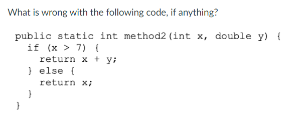Solved What is wrong with the following code, if anything? | Chegg.com