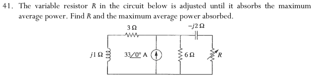 Solved 41. The variable resistor R in the circuit below is | Chegg.com