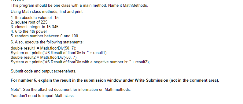 Solved This program should be one class with a main method. | Chegg.com