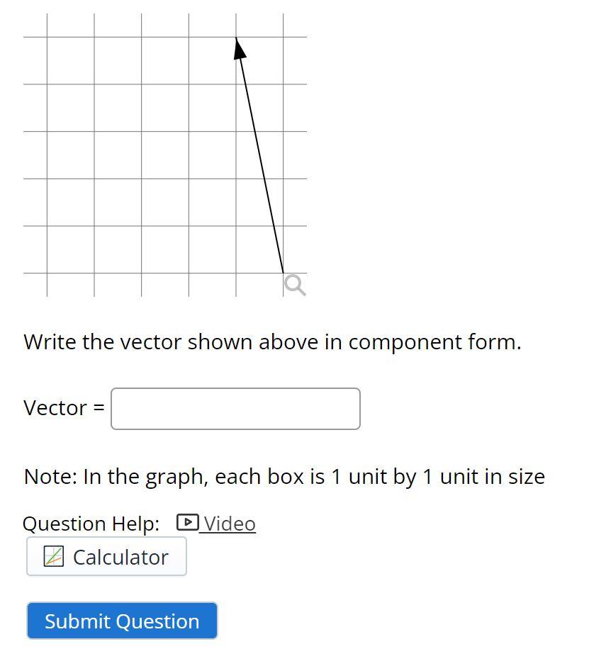 Solved Write the vector shown above in component form. | Chegg.com