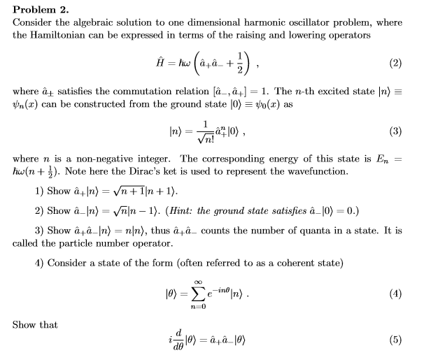Solved Problem 2. Consider the algebraic solution to one | Chegg.com