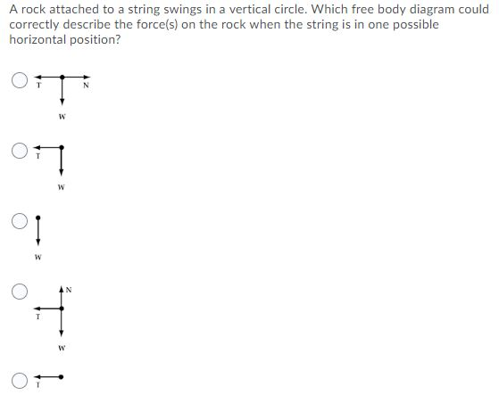 Solved A rock attached to a string swings in a vertical | Chegg.com