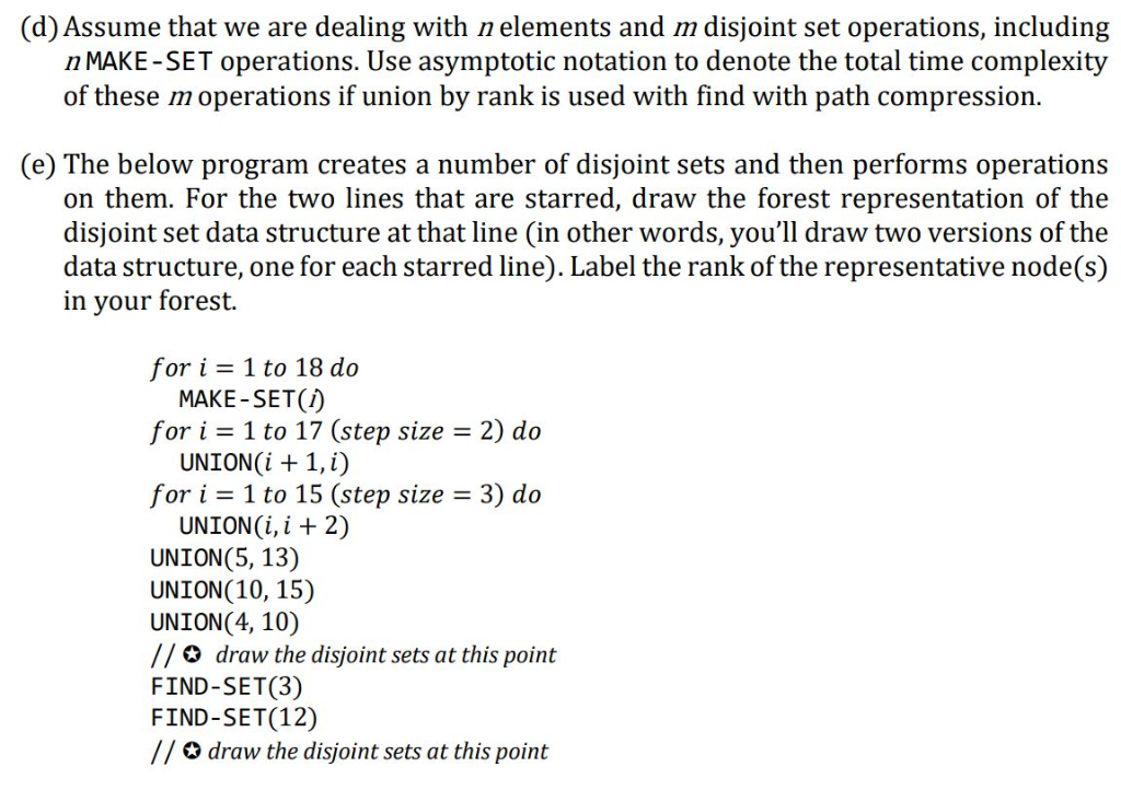 1. (23 pts: 5 4 4 2 8) This problem is about disjoint | Chegg.com