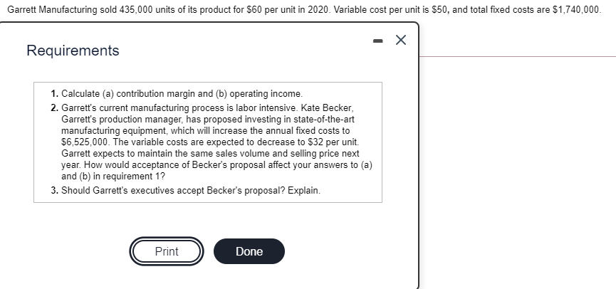 Solved Garrett Manufacturing sold 435,000 units of its | Chegg.com