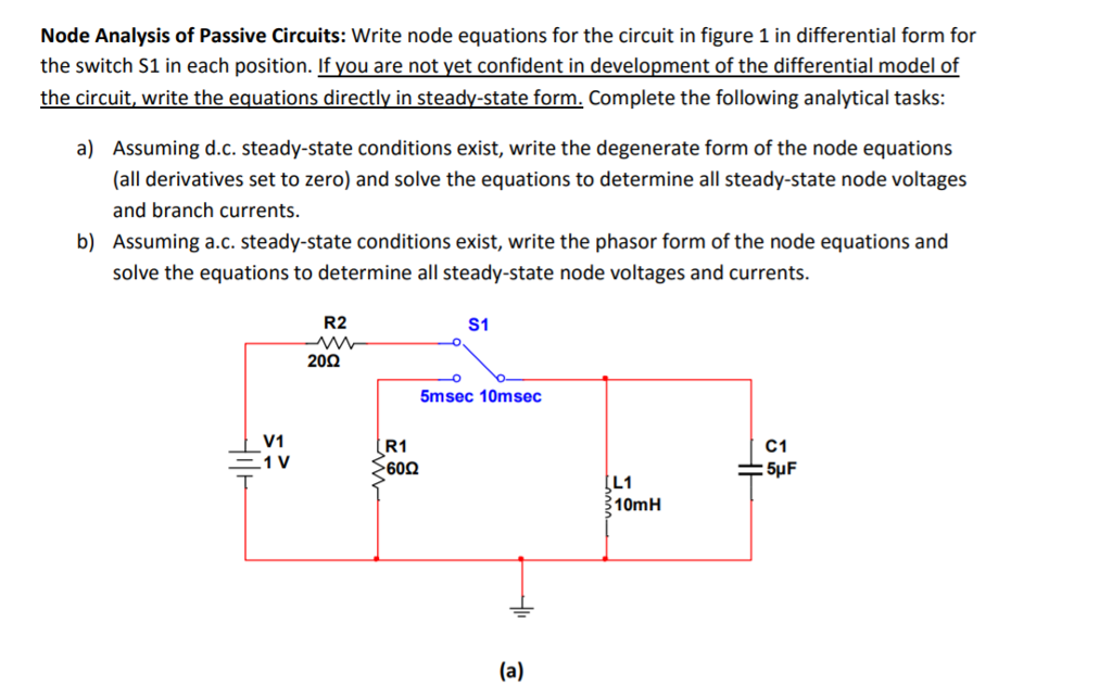 Solved Node Analysis Of Passive Circuits Write Node