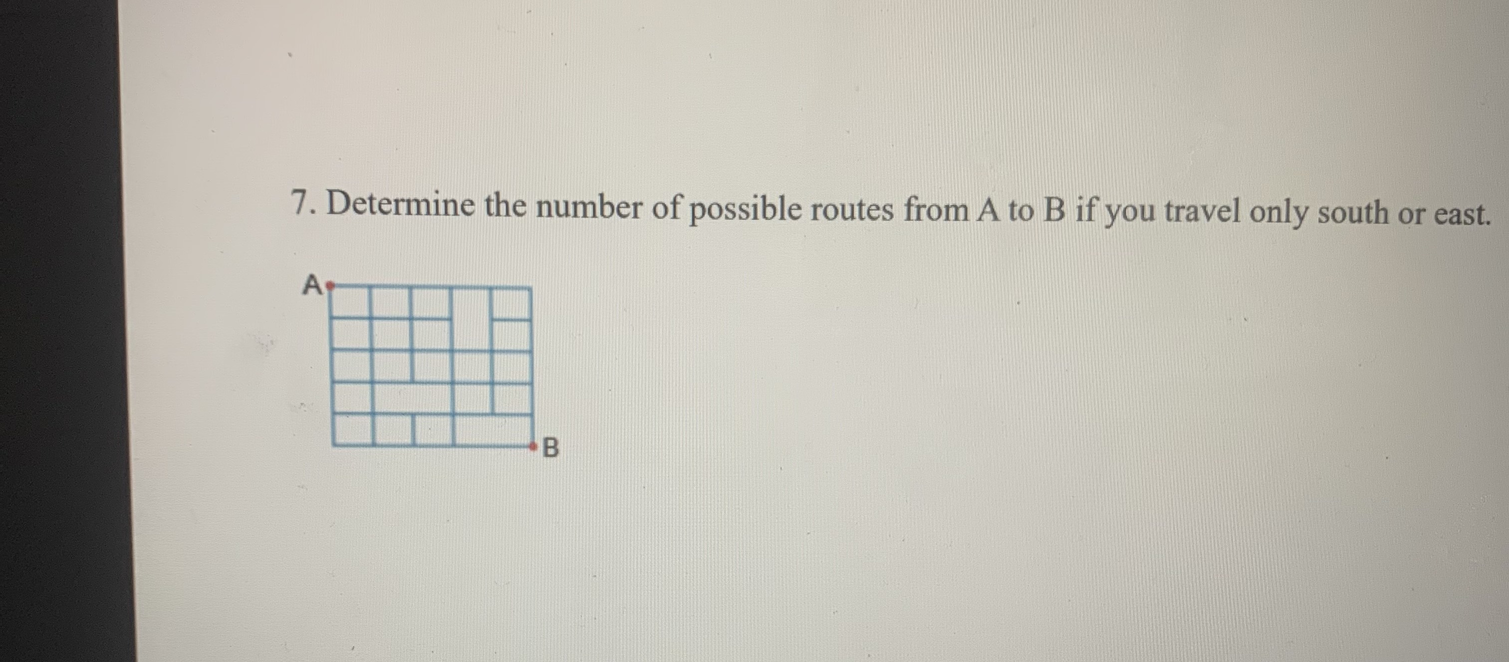 Solved 7. Determine the number of possible routes from A to | Chegg.com