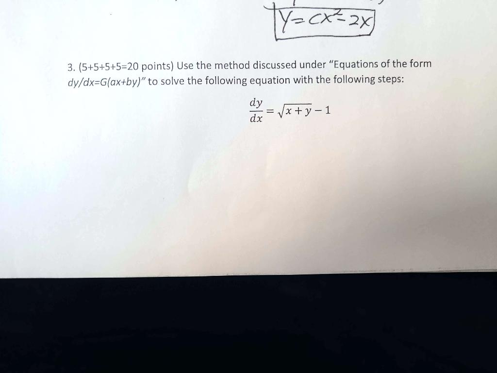 Solved 3. (5+5+5+5=20 points) Use the method discussed under | Chegg.com Solved 3. (5+5+5+5=20 points) Use the method discussed under | Chegg.com