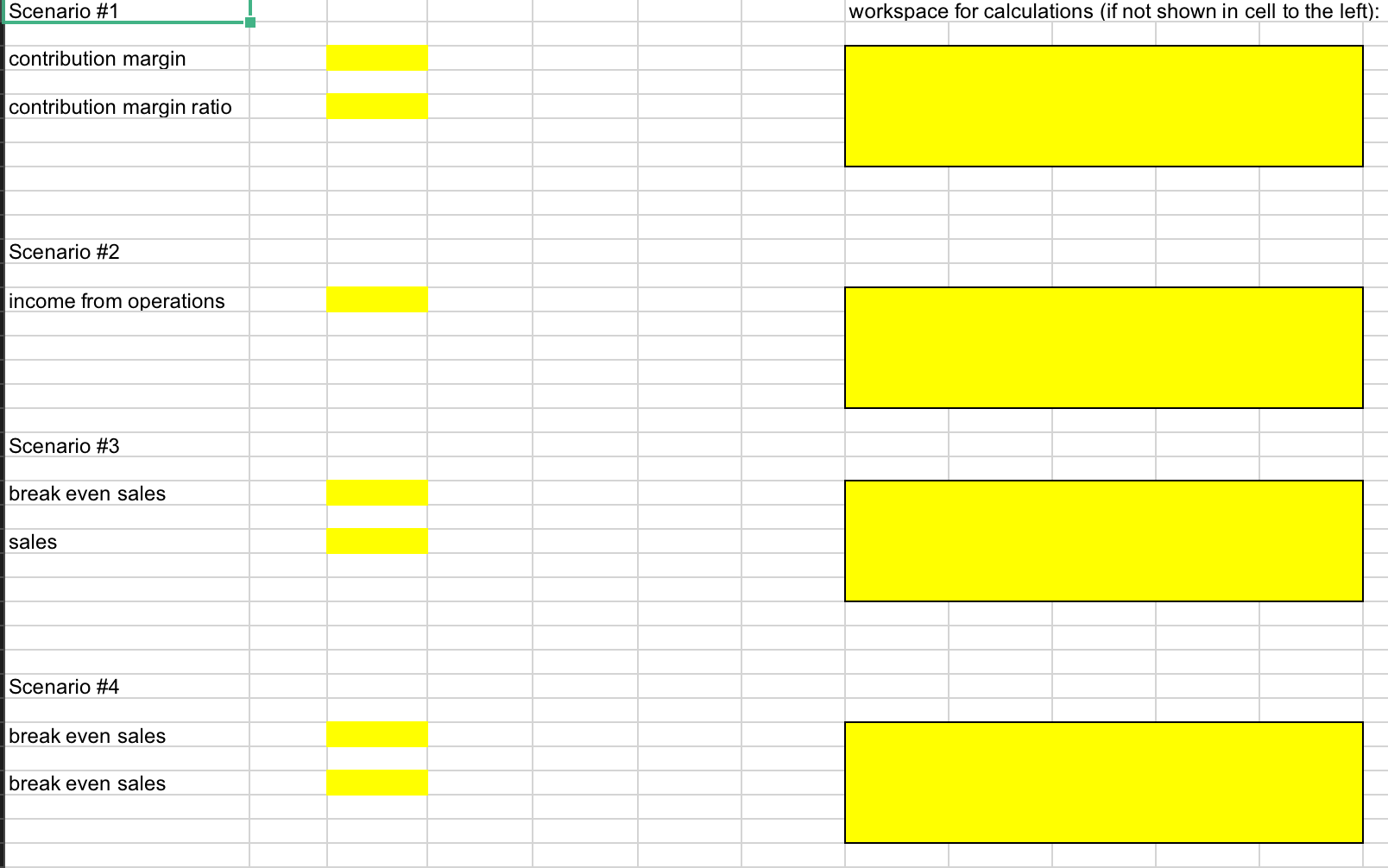 Solved Scenario #1 XYZ Corporation budgets sales of | Chegg.com