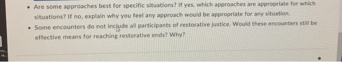 Solved . Are some approaches best for specific situations? | Chegg.com