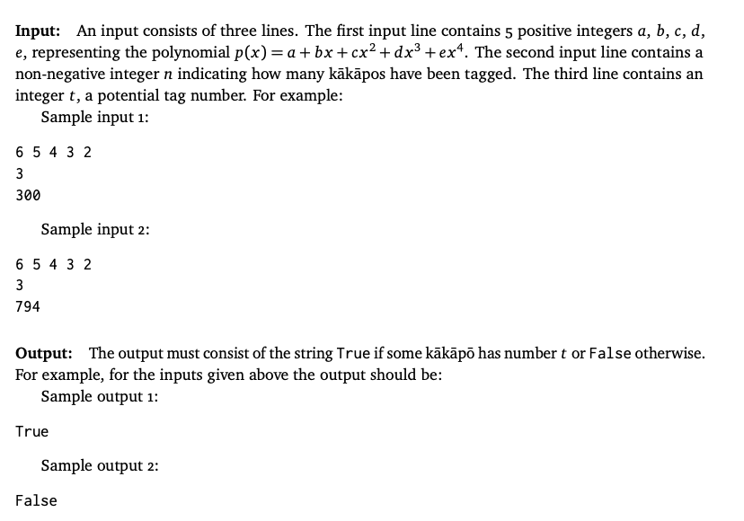Solved Write a programme that takes input as described below | Chegg.com