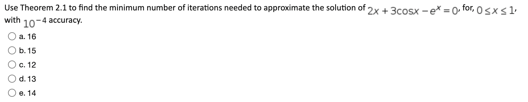 Solved Use Theorem 2.1 to find the minimum number of | Chegg.com
