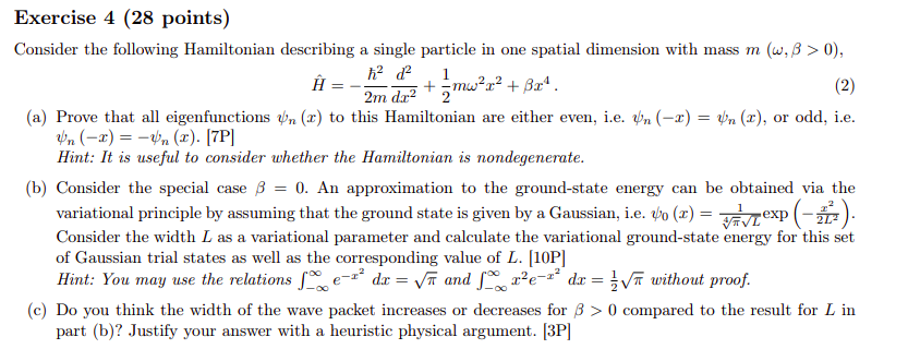 Solved [Quantum Mechanics] I need the solution for point | Chegg.com