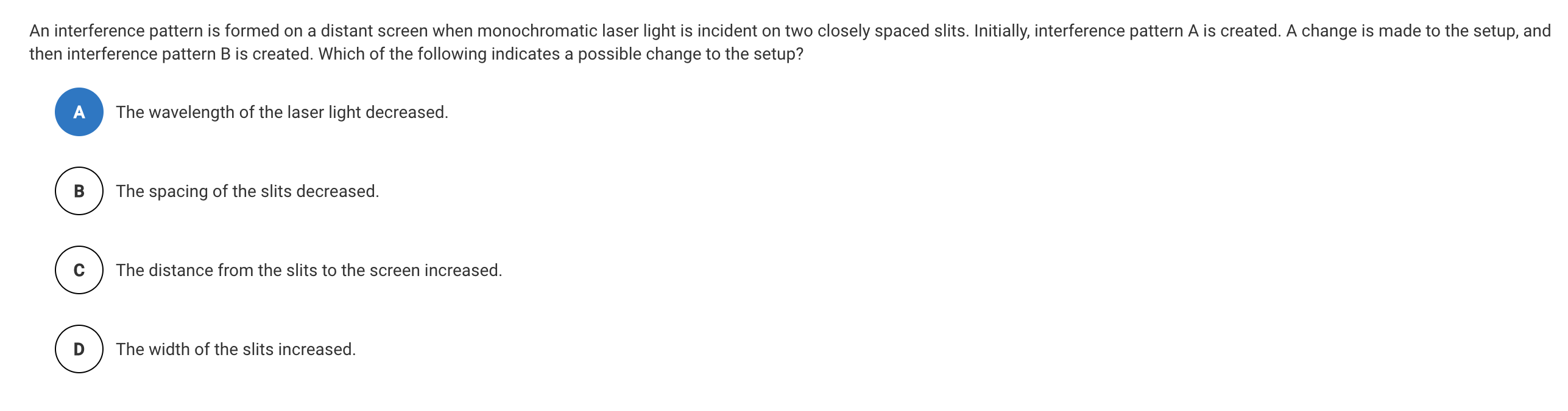 Solved An interference pattern is formed on a distant screen | Chegg.com