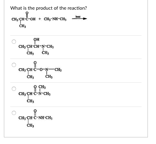 Solved What is the product of the reaction heat CH3-CH-?-OH | Chegg.com
