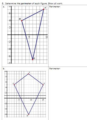 Solved 8. Determine the perimeter of each figurz. Show all | Chegg.com