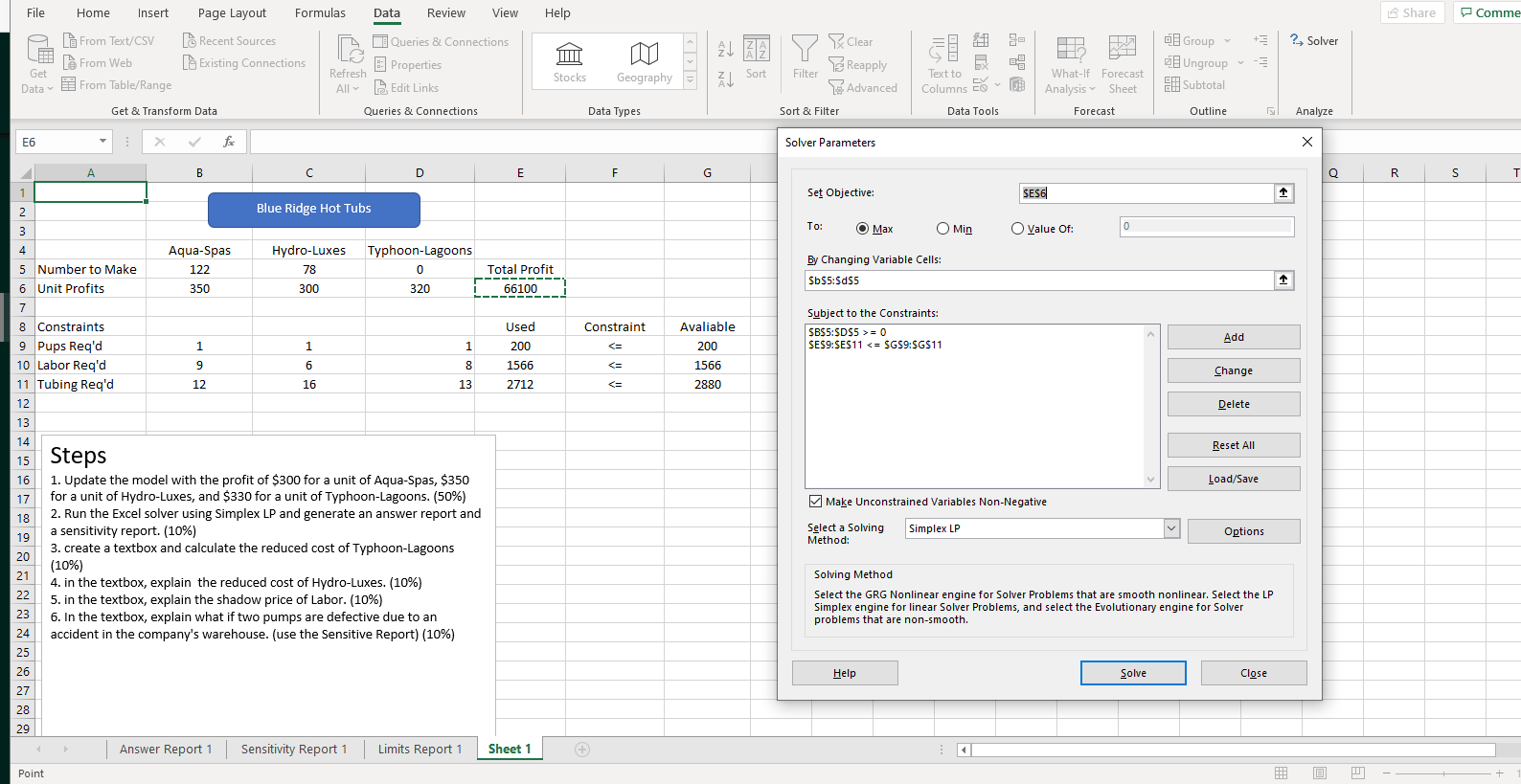 Solved File Home Insert Page Layout Formulas Data Review | Chegg.com