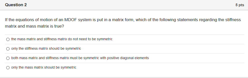 Solved If the equations of motion of an MDOF system is put | Chegg.com