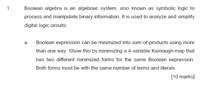 Solved Using K-map SOP minimization and K-map POS | Chegg.com