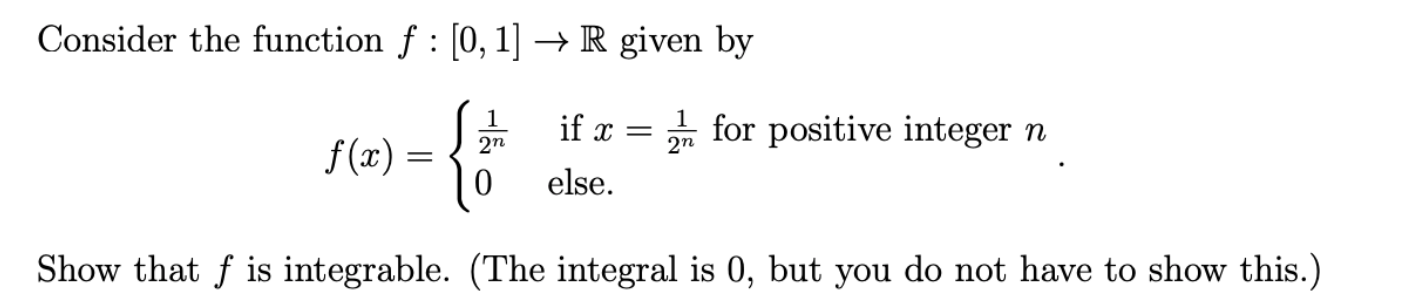 Solved Consider the function f : [0, 1] + R given by f(x) | Chegg.com