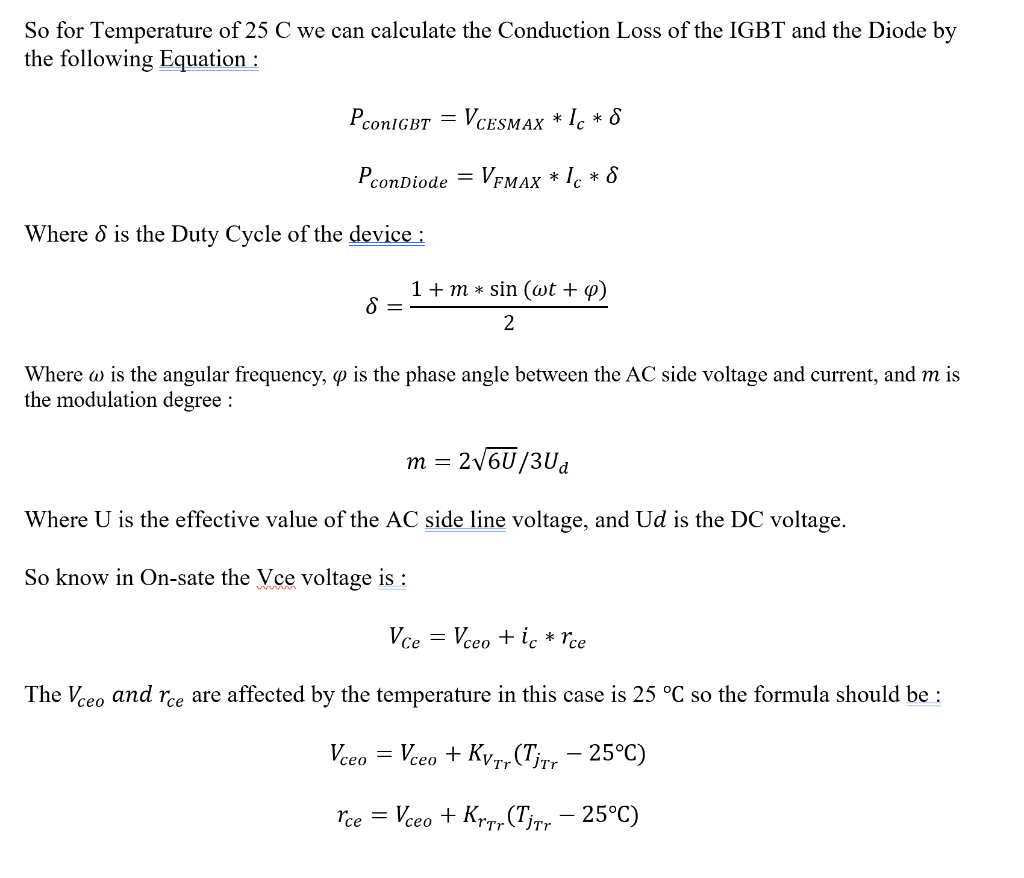 Solved If we want to get the power loss for IGBT and we | Chegg.com