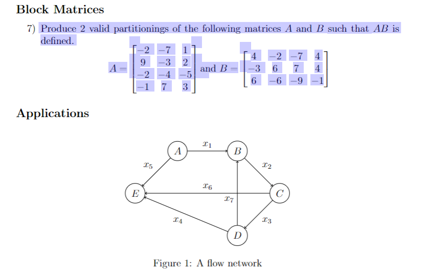 Solved Produce 2 valid partitionings of the following | Chegg.com