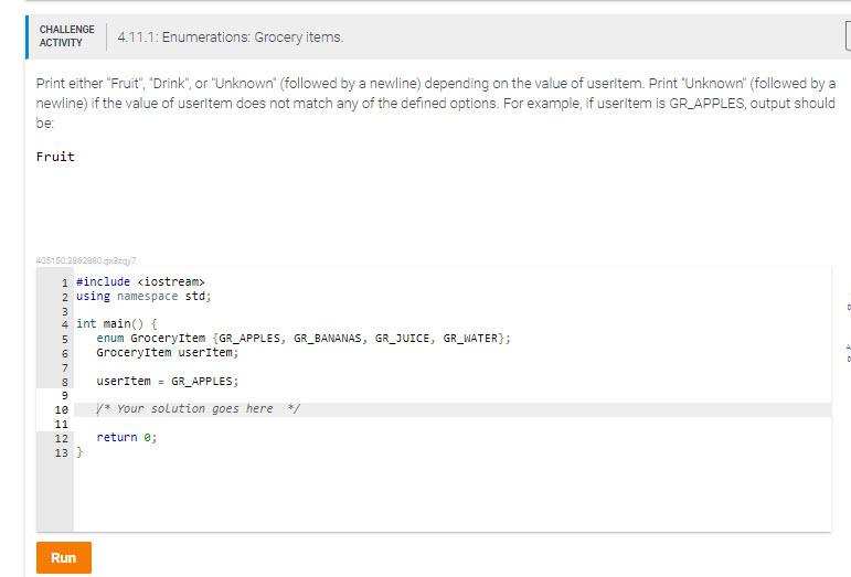 Solved C++ Enumeration Problem. Please resolve and explain. | Chegg.com