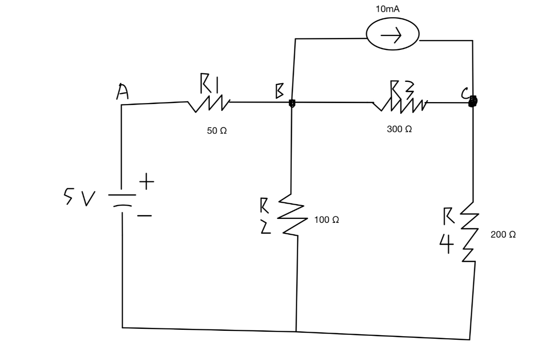 Solved Find VA, VB, VC, and list the steps clearly. | Chegg.com