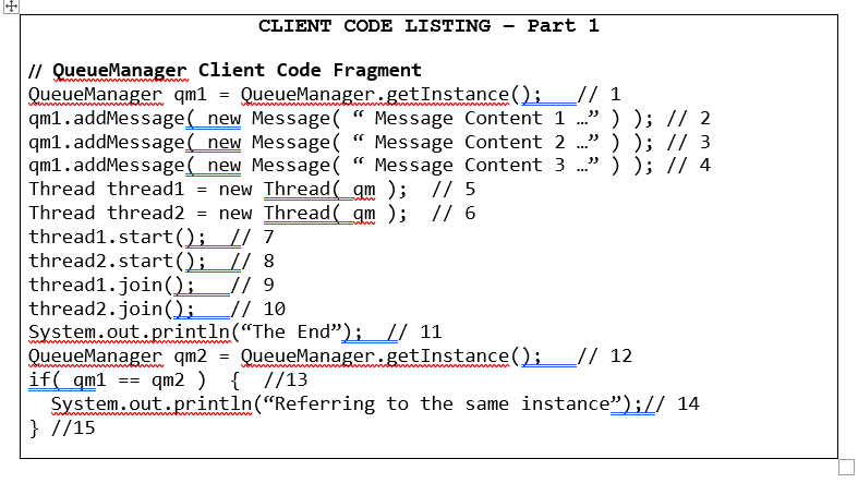 Solved 20. True or False: In Code Listing Part 1, line 11 | Chegg.com