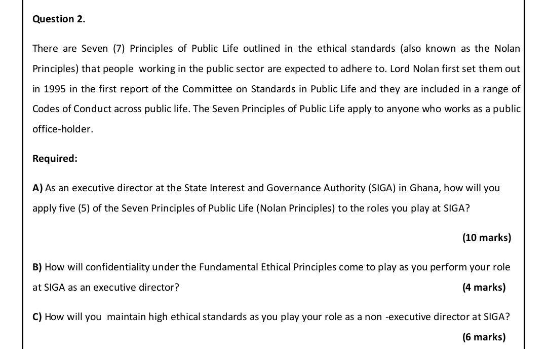 Solved Question 2. There are seven (7) Principles of Public | Chegg.com