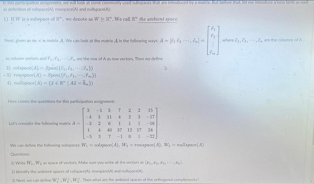 Solved In this participation assignment, we will look at | Chegg.com
