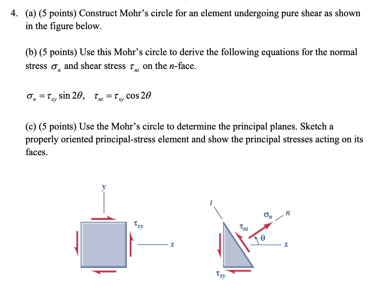 Solved Just need to complete part C using a Mohr’s circle. | Chegg.com