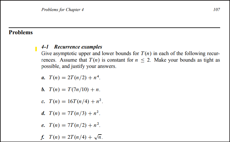 Solved Solve these problems with the Master Theorem. If | Chegg.com