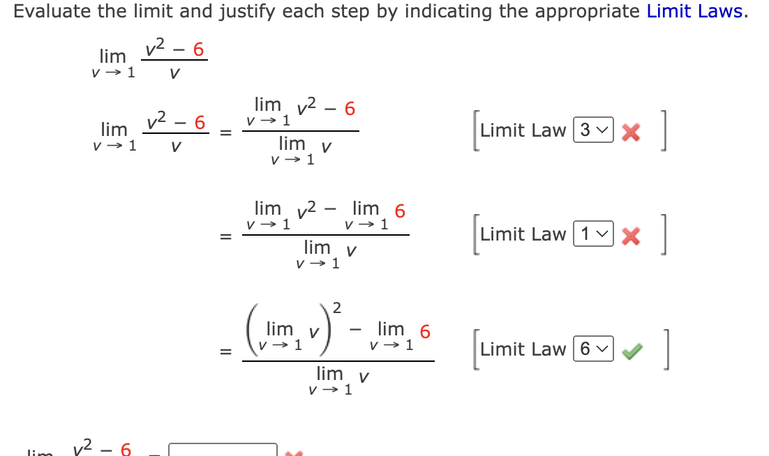 Solved Evaluate the limit and justify each step by | Chegg.com