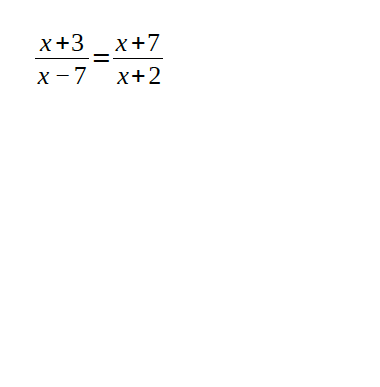 Solved x+3x+7 X-7 X+2 = | Chegg.com