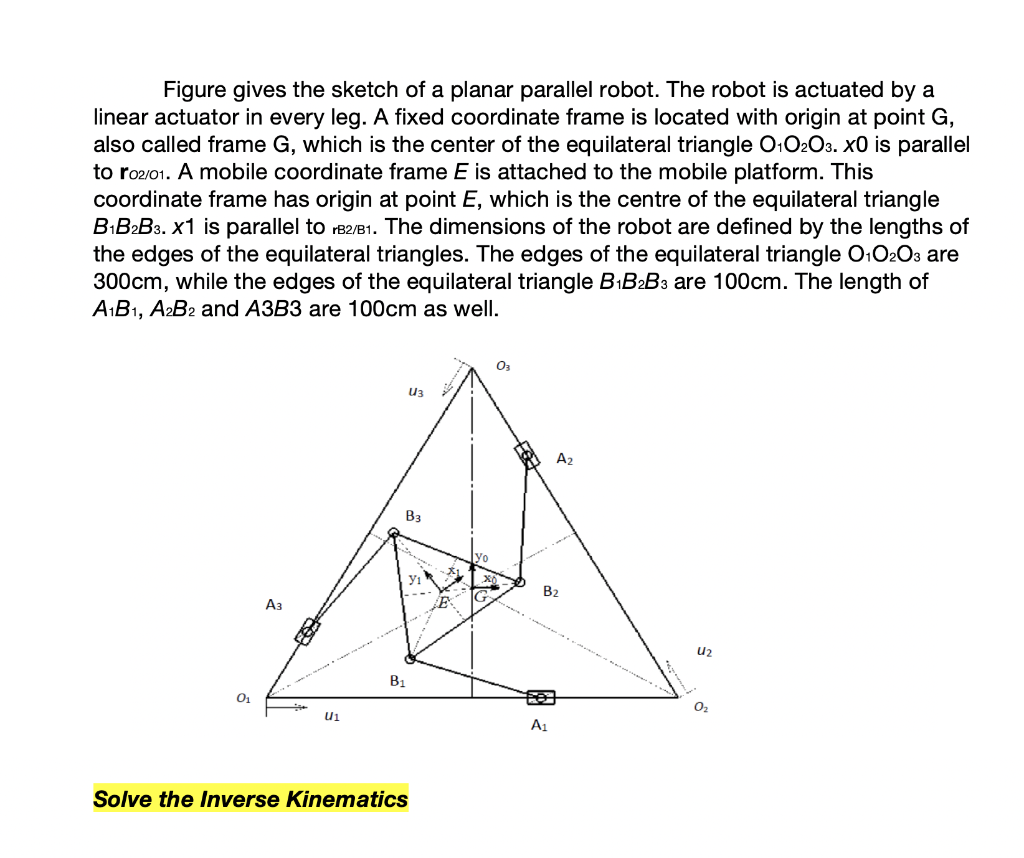 Figure gives the sketch of a planar parallel robot. | Chegg.com