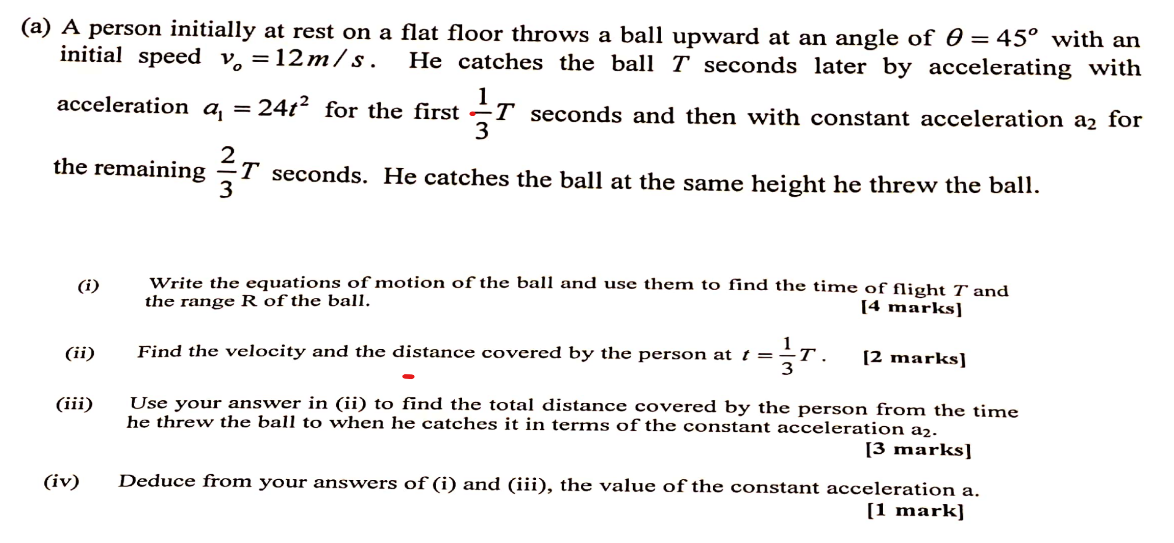 Solved (i) Write the equations of motion of the ball and use | Chegg.com