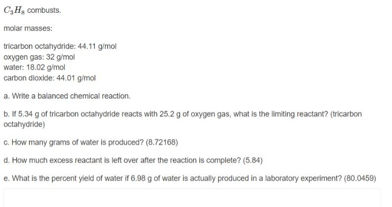 Solved For each problem, the answer is given in parenthesis | Chegg.com