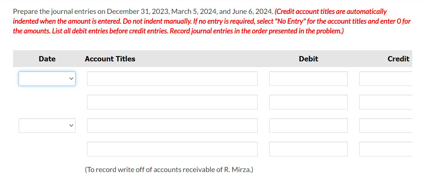 [Solved]: Q2/8: Prepare te journal entries Accounts receivab