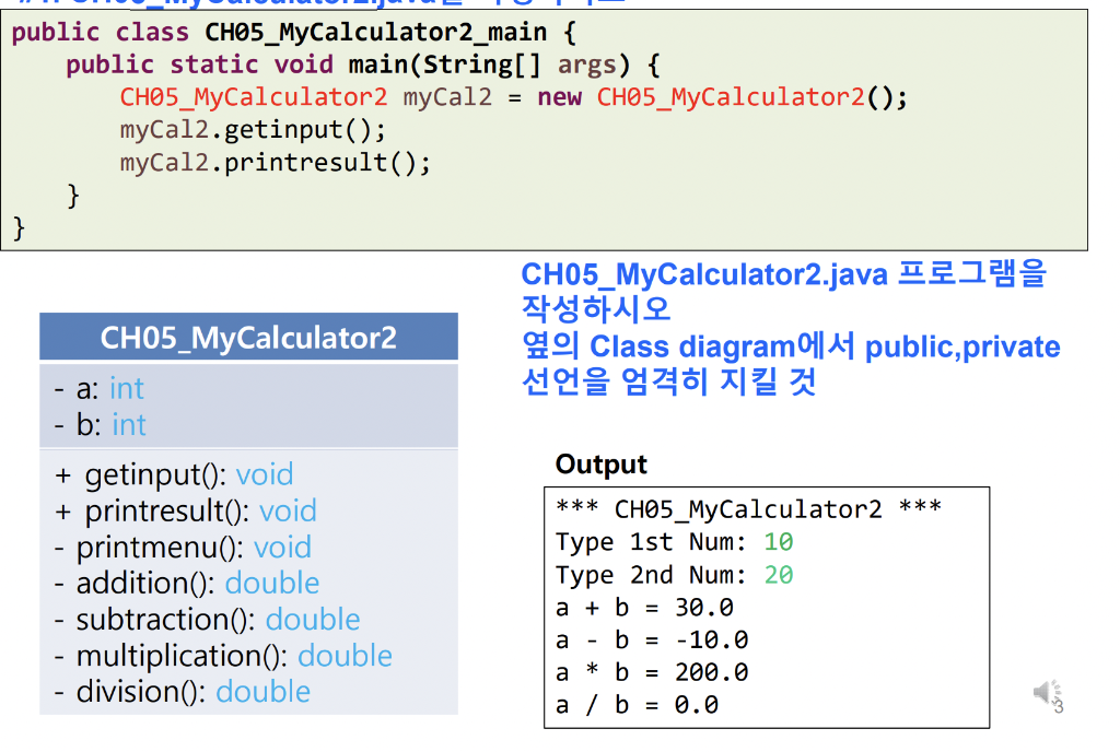 Solved - CreateCH05_MyCalculator2.java - public, private | Chegg.com
