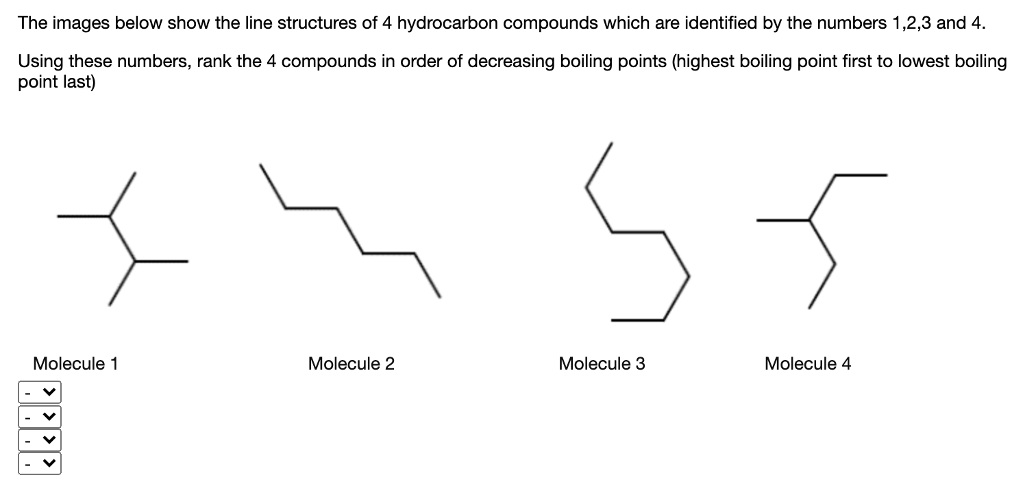 Solved The images below show the line structures of 4 | Chegg.com