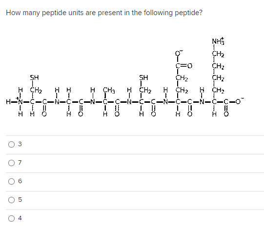 Solved How many peptide units are present in the following | Chegg.com