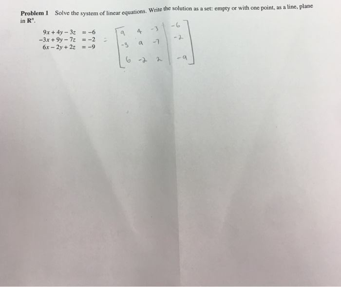 Solved Problem1 in R. Solve the system of linear equations. | Chegg.com